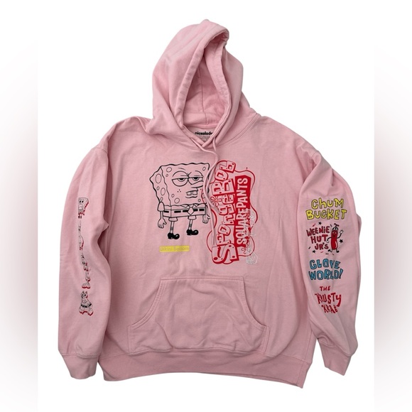 Nickelodeon | Shirts | Nickelodeon Pink Hoodie | Poshmark